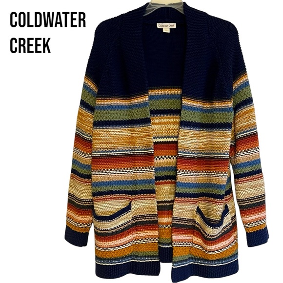 Coldwater Creek | Sweaters | Coldwater Creek Chunky Knit Open Front ...